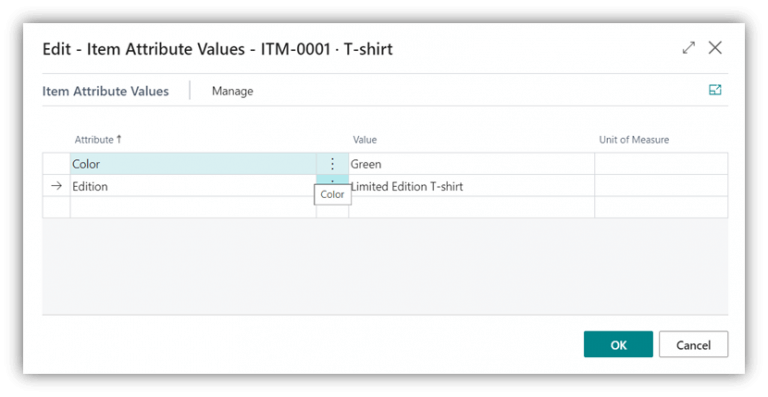 Item Attributes in Dynamics 365 Business Central